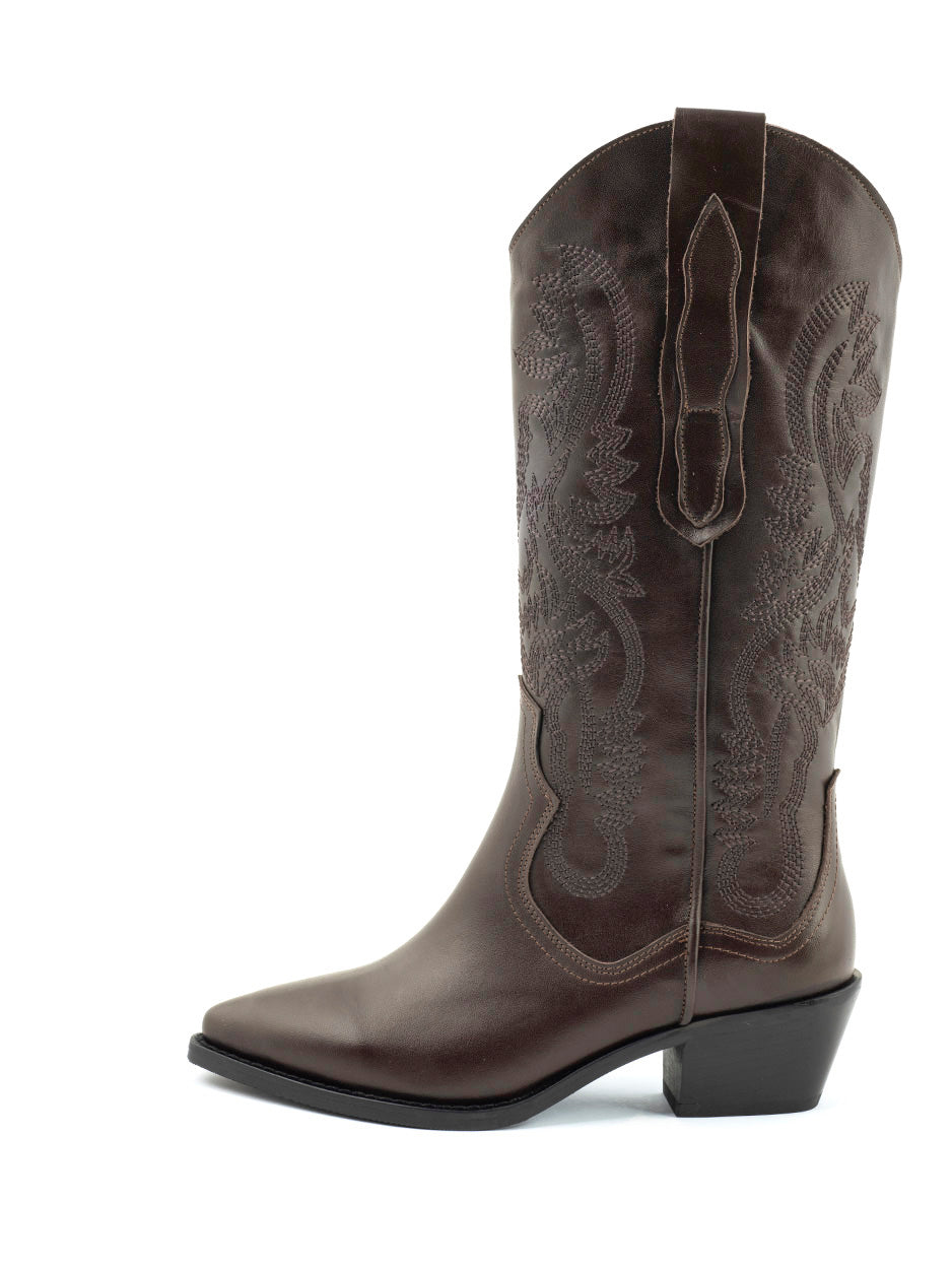 Jinte | Western Donker Bruin – Babouche Lifestyle